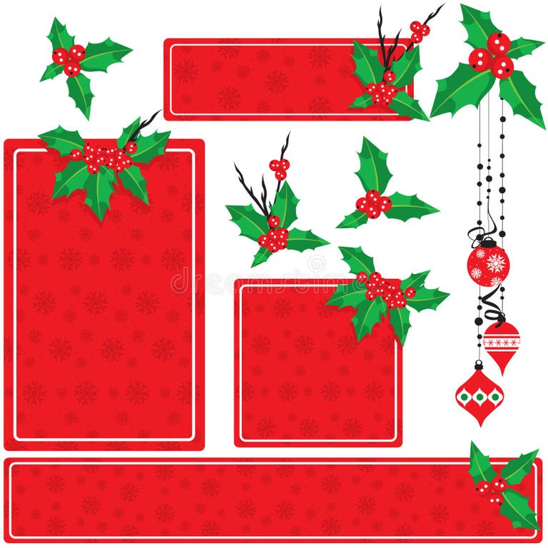 Christmas Holly Banner Stock Illustrations – 46,480 Christmas Holly ...
