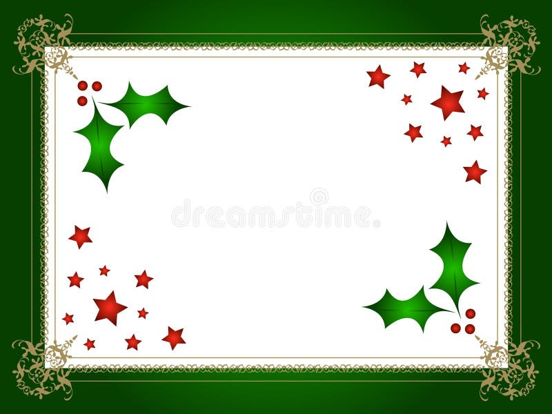 Christmas holly frame stock vector. Illustration of holly - 17530623