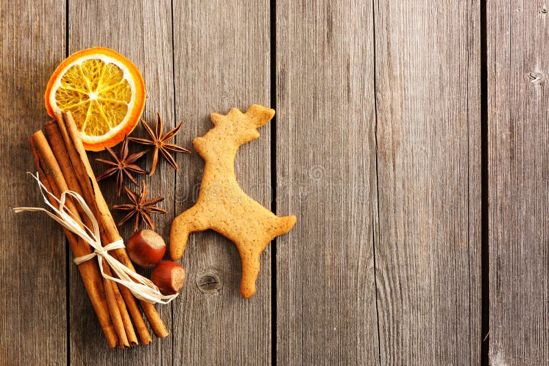 Christmas Homemade Gingerbread Deer Cookie Stock Photo - Image of ...