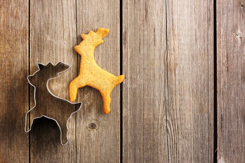 Christmas Homemade Gingerbread Deer Cookie Stock Image - Image of cake ...