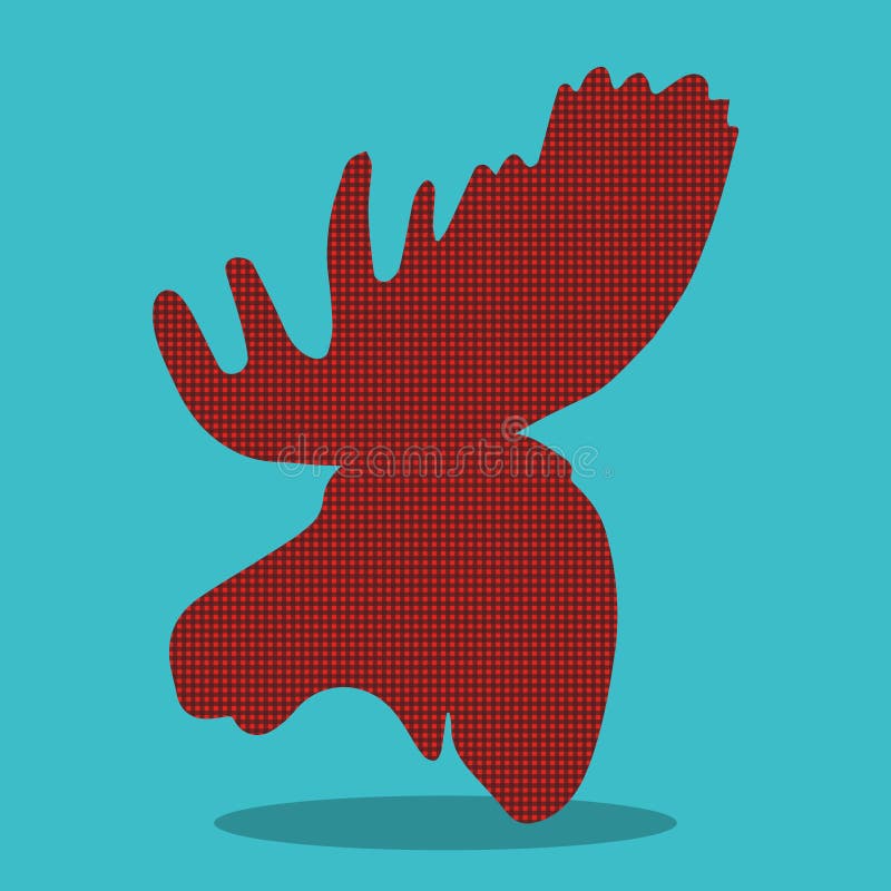 Christmas Horn Moose Head Red Design 11 Stock Vector - Illustration of ...