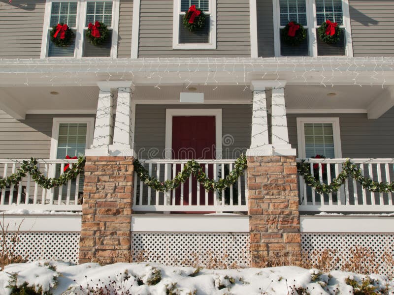 Christmas House stock image. Image of column, decoration - 22312429