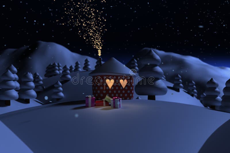 Christmas house stock photo. Image of snowy, holiday - 35540950