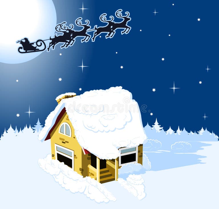 Christmas House Silhouette Stock Illustrations – 12,119 Christmas House ...