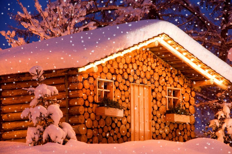 Christmas hut snow stock photo. Image of advent, germany - 25448462