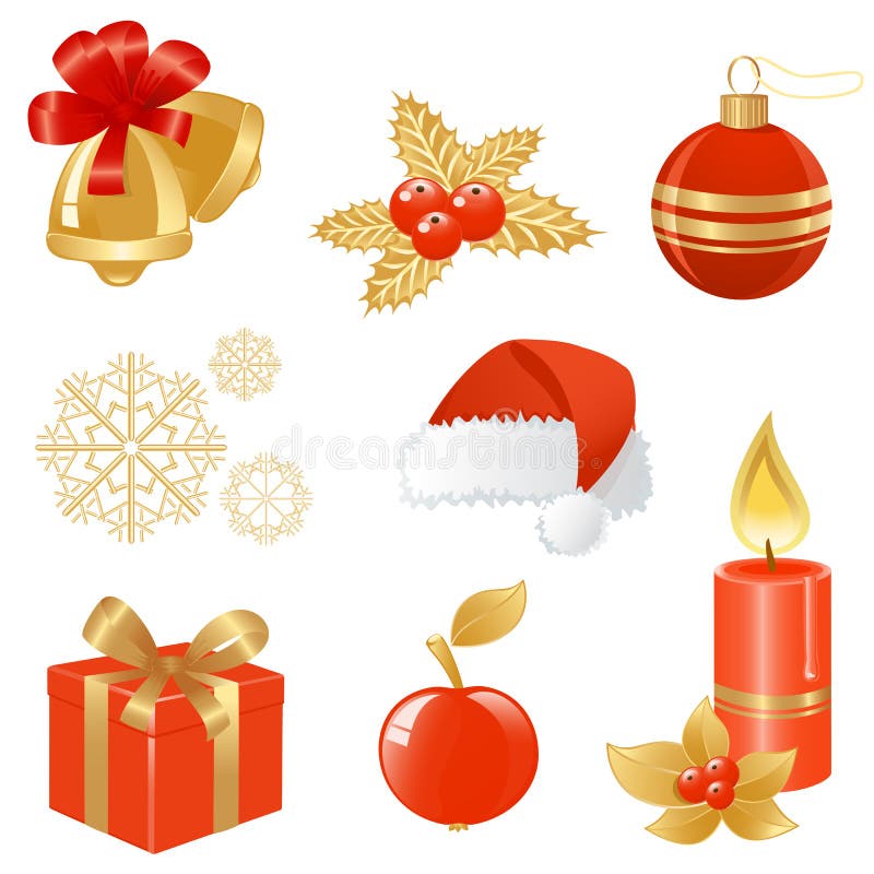 Christmas icons. stock vector. Illustration of noel, bell - 6824037