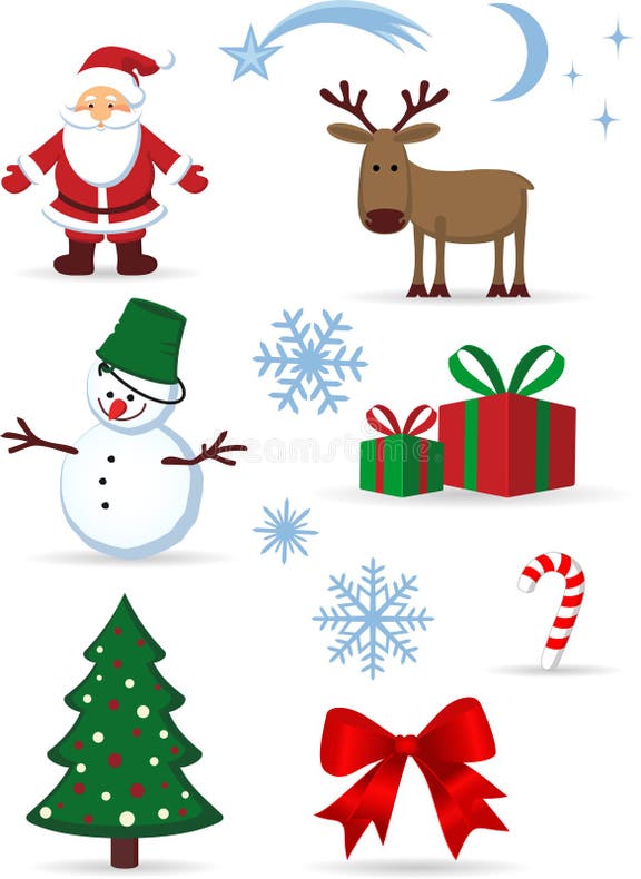 Christmas icons set stock vector. Illustration of claus - 22318844