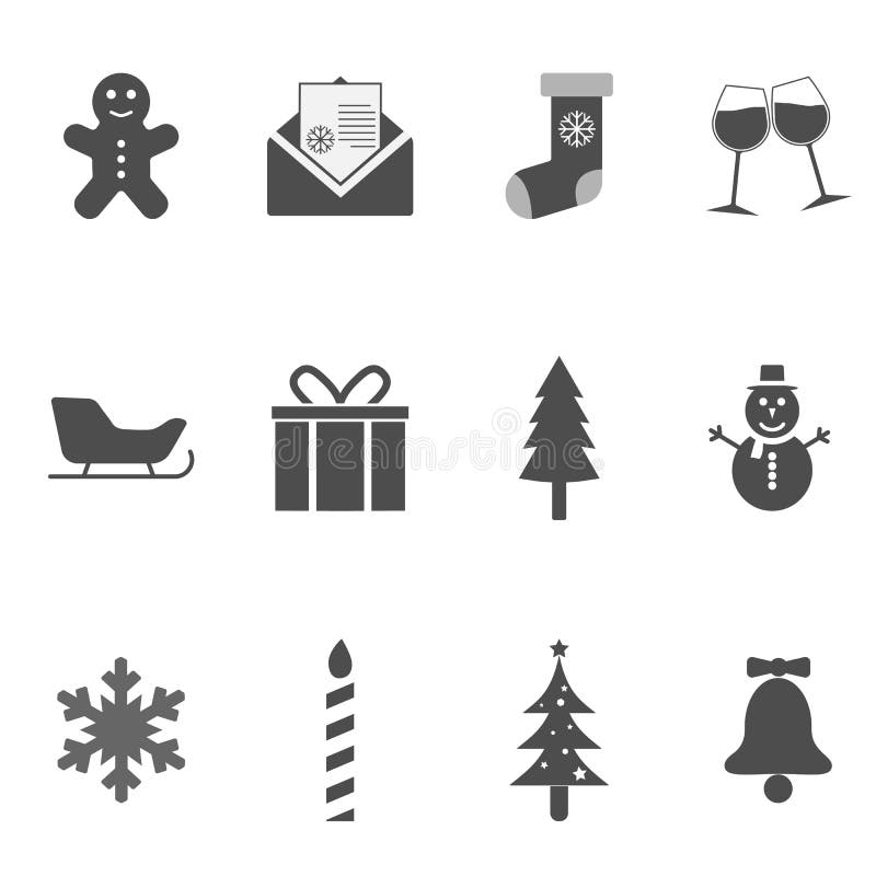 Christmas Icons Set. Vector Illustrations. Flat Design. Stock Vector ... Christmas Icons Set. Vector Illustrations. Flat Design. Stock Vector ...