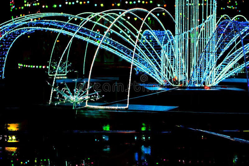 Christmas Illumination Structure Stock Image - Image of information ...