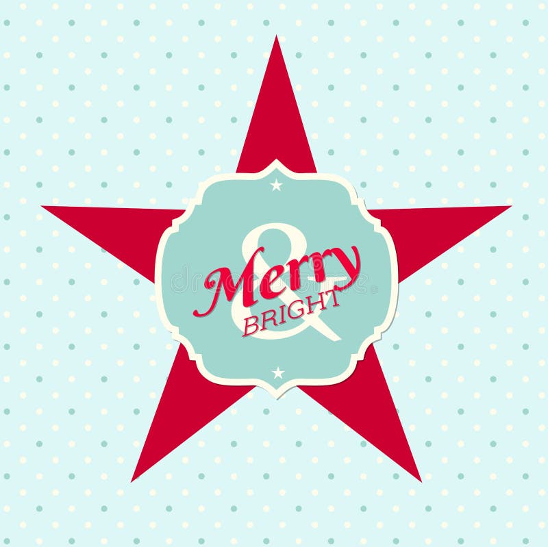 Christmas Illustration with Star and Text Stock Vector - Illustration ...