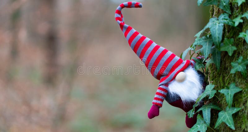 Christmas Imp in the Forest Stock Photo - Image of decor, holiday ...