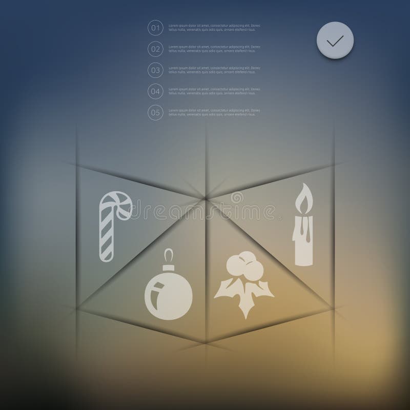 Christmas Infographic with Unfocused Background Stock Vector ...