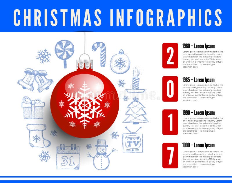 Christmas Infographics Vector Illustration Stock Vector - Illustration ...