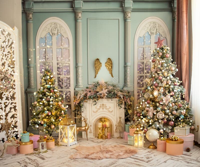 Christmas interior stock image. Image of house, holiday - 234084571