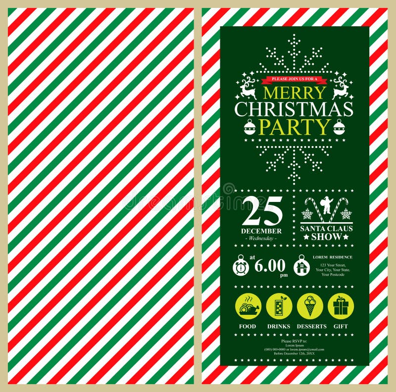 Christmas Invitation Card stock vector. Illustration of card - 50269790