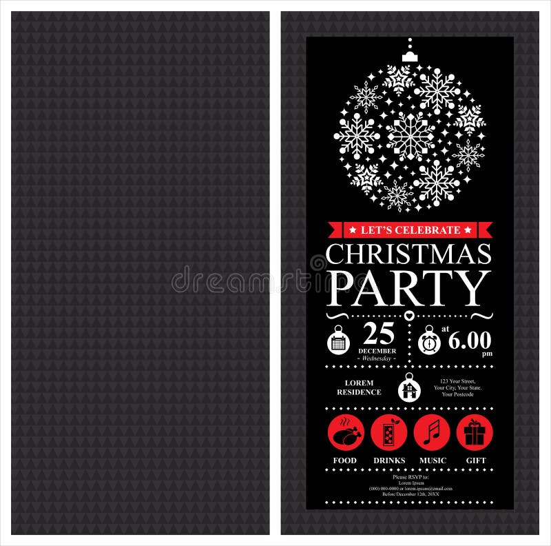 Christmas Invitation Card stock vector. Illustration of feliz - 50270528