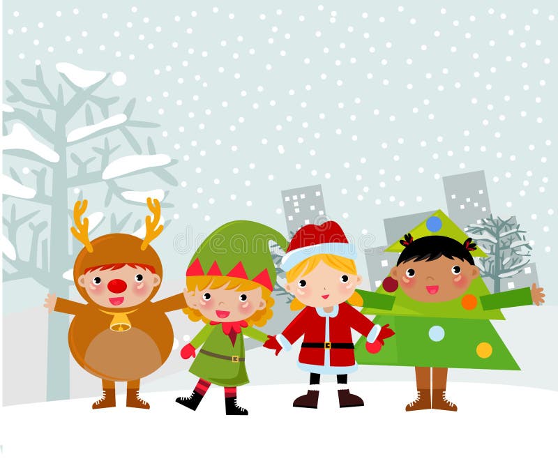 Santa,reindeer,snow Man,elf and Penguin,Christmas Stock Vector ...