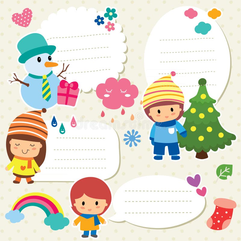 Christmas Kids Text Box Design Stock Vector - Illustration of eps10 ...