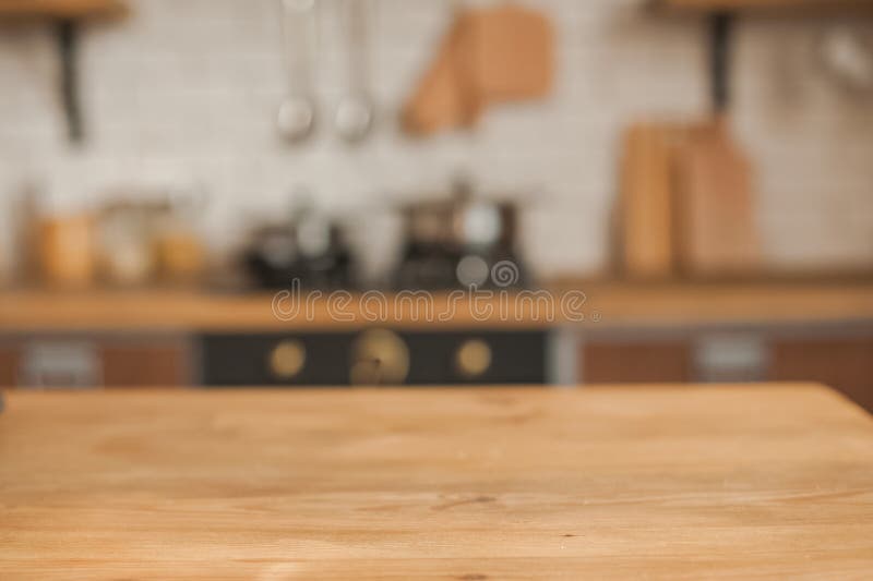 Christmas Kitchen Decor and Copy Space. Rustic Kitchen in Defocus Stock ...