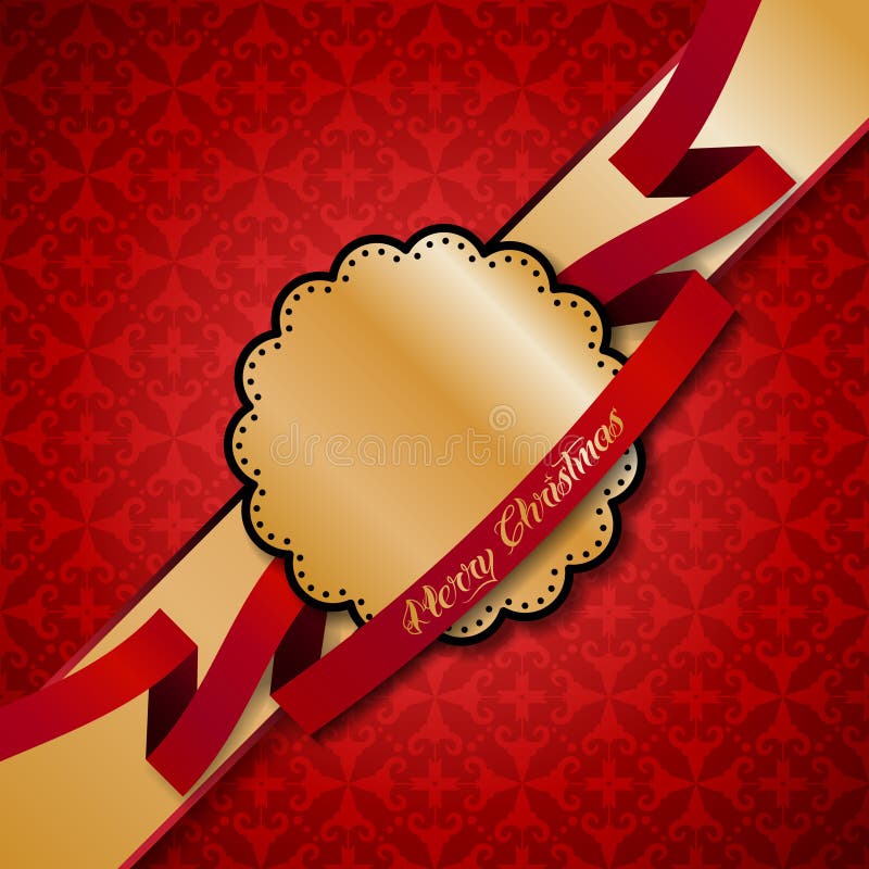 Christmas Label or Background Template Stock Vector - Illustration of ...