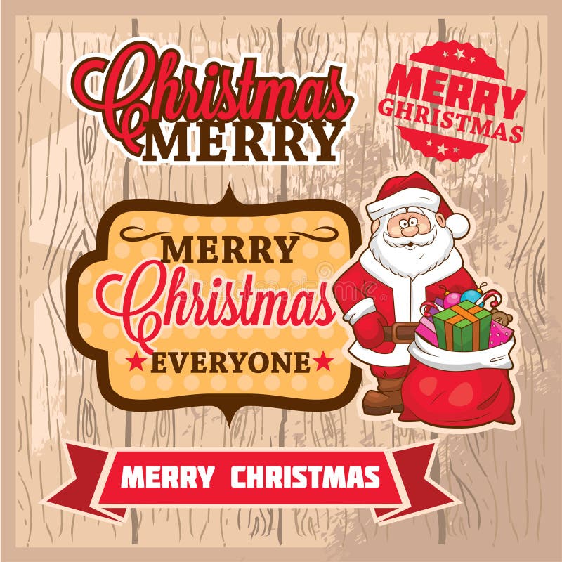 Christmas label stock vector. Illustration of merry, design - 34568479