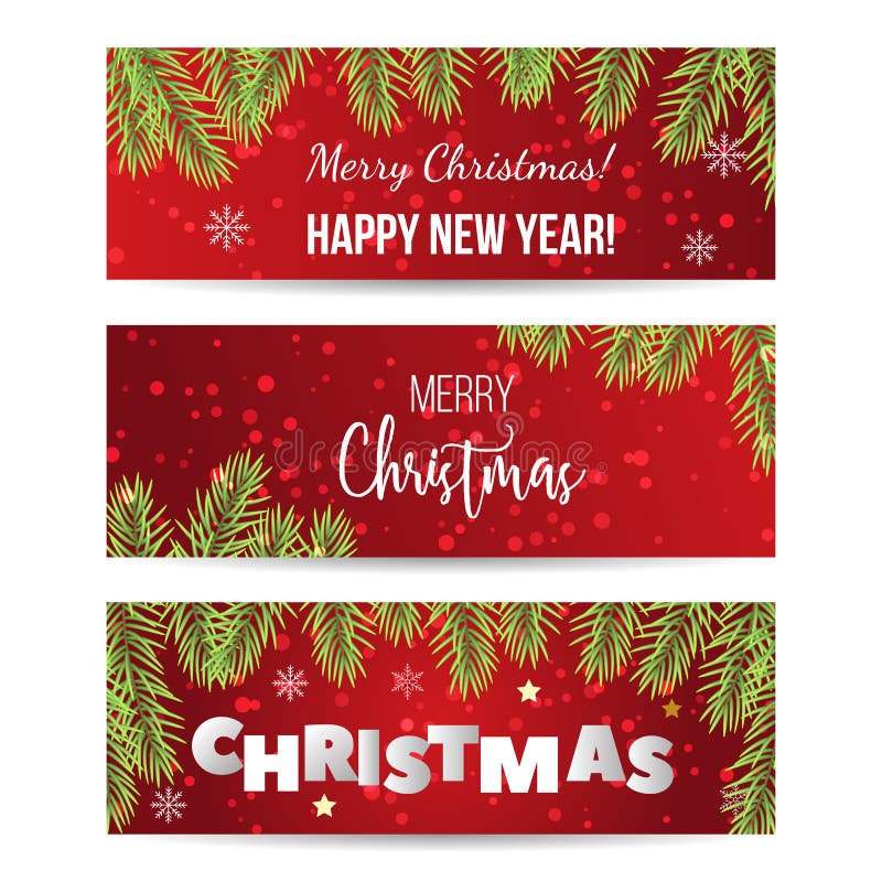 Christmas Label on Winter Background Stock Vector - Illustration of ...