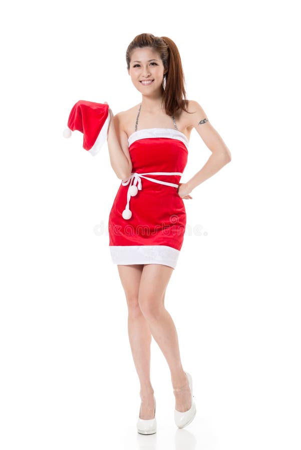 Christmas lady stock image. Image of beautiful, china - 16384503