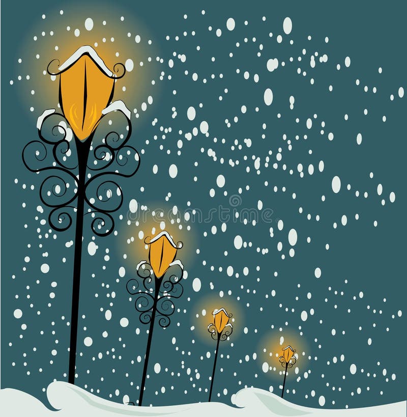 Christmas Lamppost Background Stock Vector - Illustration of lamppost ...