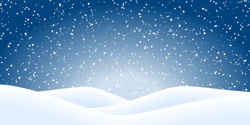 Christmas Landscape Background with Snow Stock Vector - Illustration of ...