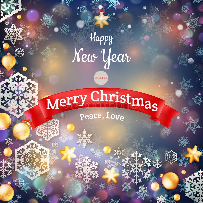 Christmas Landscape Poster. EPS 10 Stock Vector - Illustration of ...