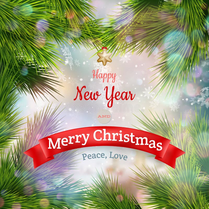 Christmas Landscape Poster. EPS 10 Stock Vector - Illustration of sign ...