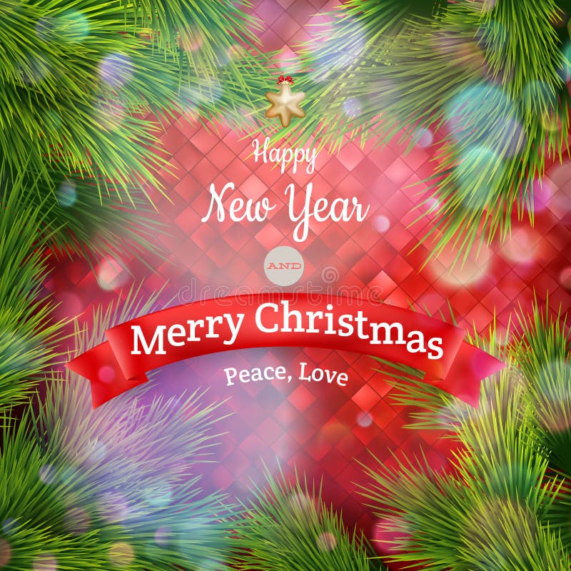 Christmas Landscape Poster. EPS 10 Stock Vector - Illustration of ...