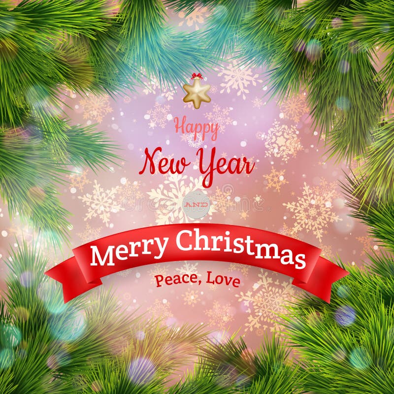 Christmas Landscape Poster. EPS 10 Stock Vector - Illustration of ...