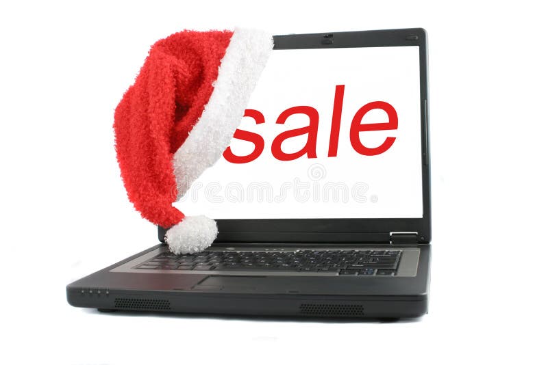 Christmas laptop sale stock image. Image of holiday, festive - 6838857