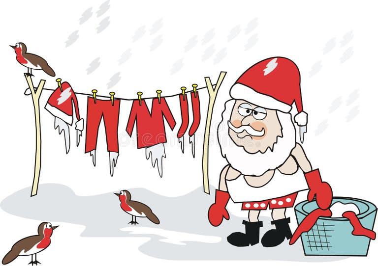 Christmas laundry cartoon stock illustration. Illustration of chore ...