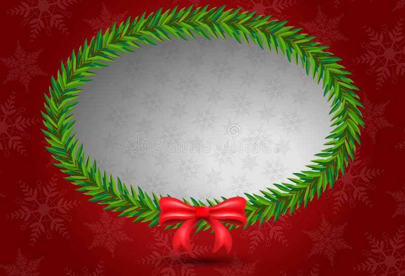 Christmas Leaf Bunch Ellipse Shape Stock Vector - Illustration of merry ...