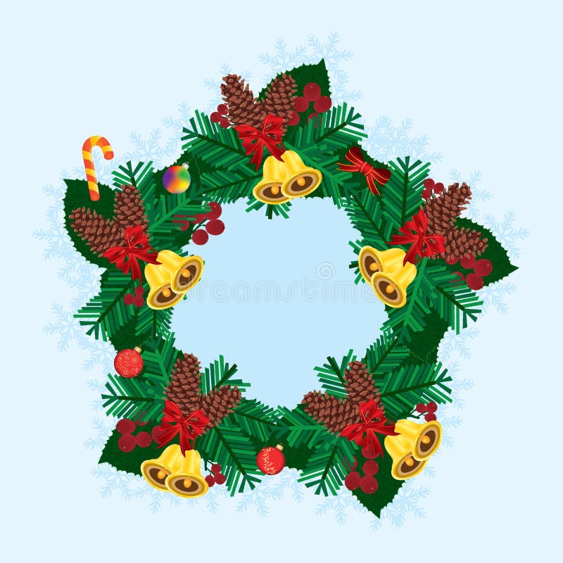 Christmas leaf stock vector. Illustration of ball, frame - 51498867