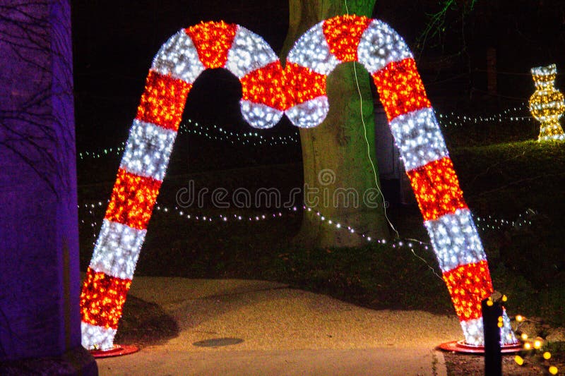 Christmas LED Candy Canes stock photo. Image of candy - 301562318