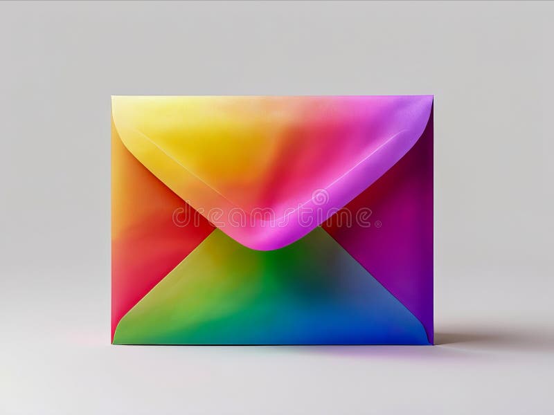 Christmas Letter Mail in Rainbow Color Stock Image - Image of ...