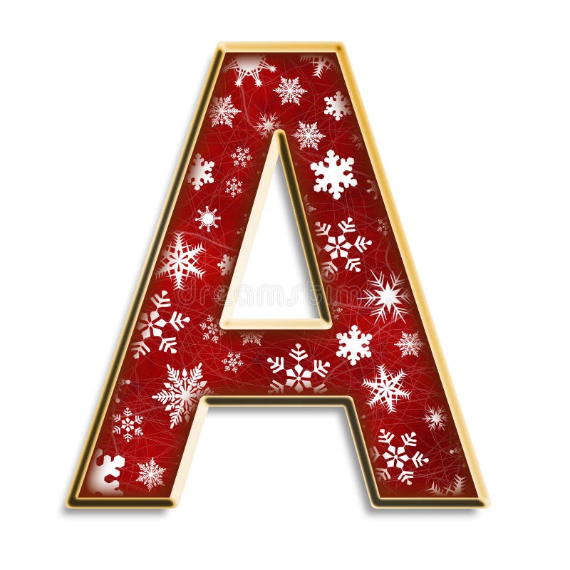 Christmas letter a in red stock illustration. Illustration of logo ...