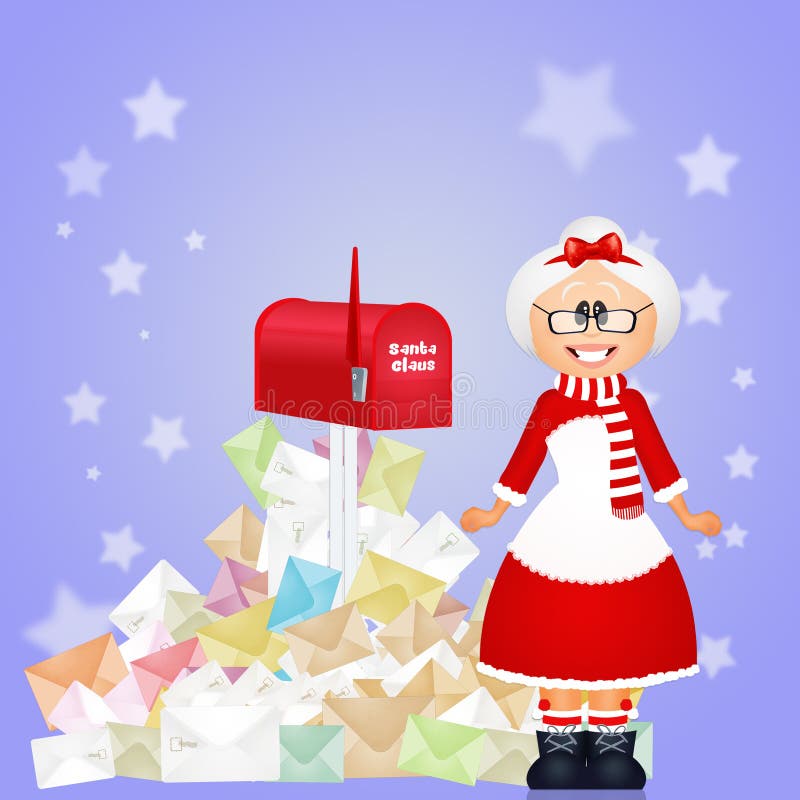 Christmas Letters for Santa Claus Stock Illustration - Illustration of ...