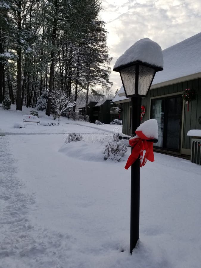 Christmas Light Pole stock image. Image of winter, christmas - 105893459