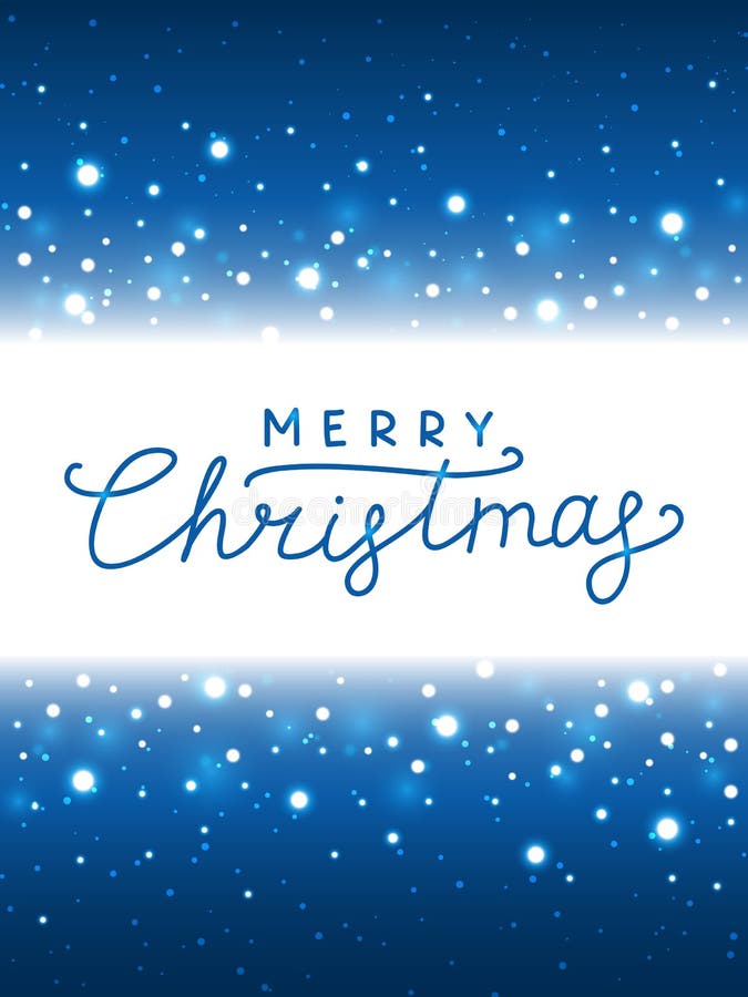 Christmas Lights Blue Background for Your Design Stock Vector ...