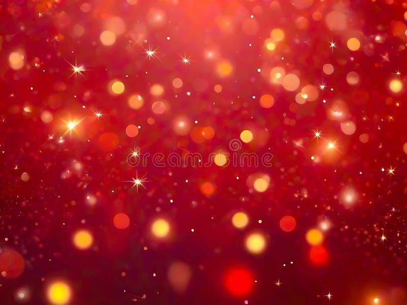 Christmas Bokeh Red Lights Banners Background. Generative AI Stock ...