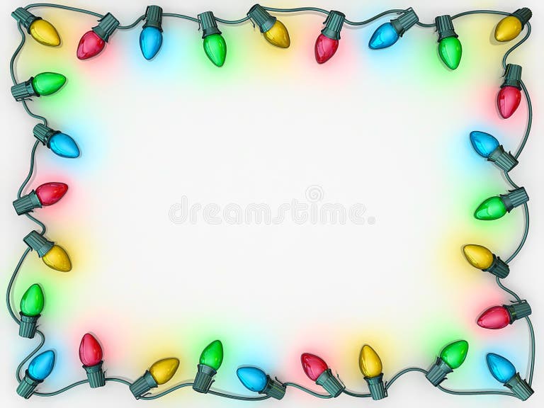 Christmas Lights Border stock illustration. Illustration of christmas ...