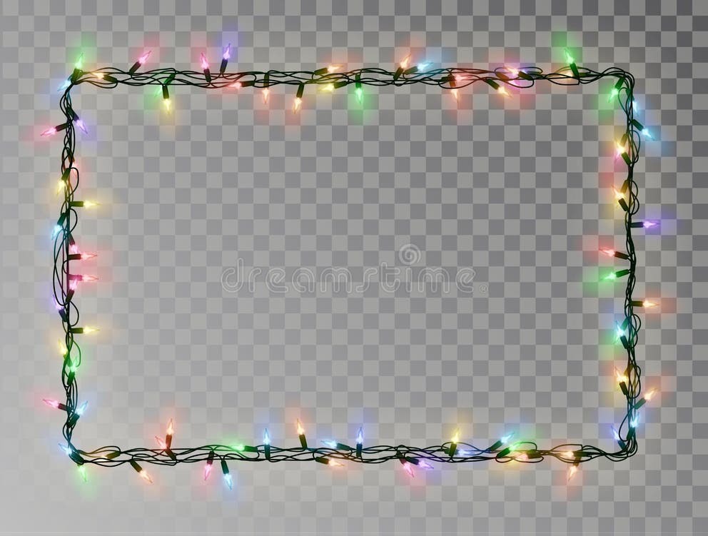 Christmas Light String Transparent Background Stock Illustrations ...