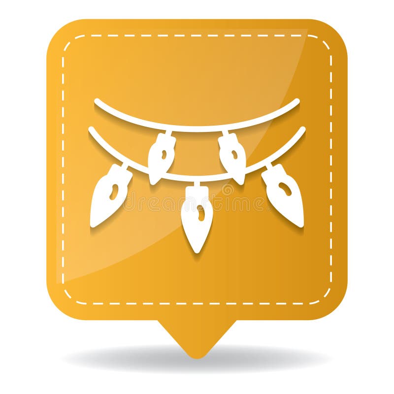 Christmas Lights Button. Vector Illustration Decorative Design Stock ...