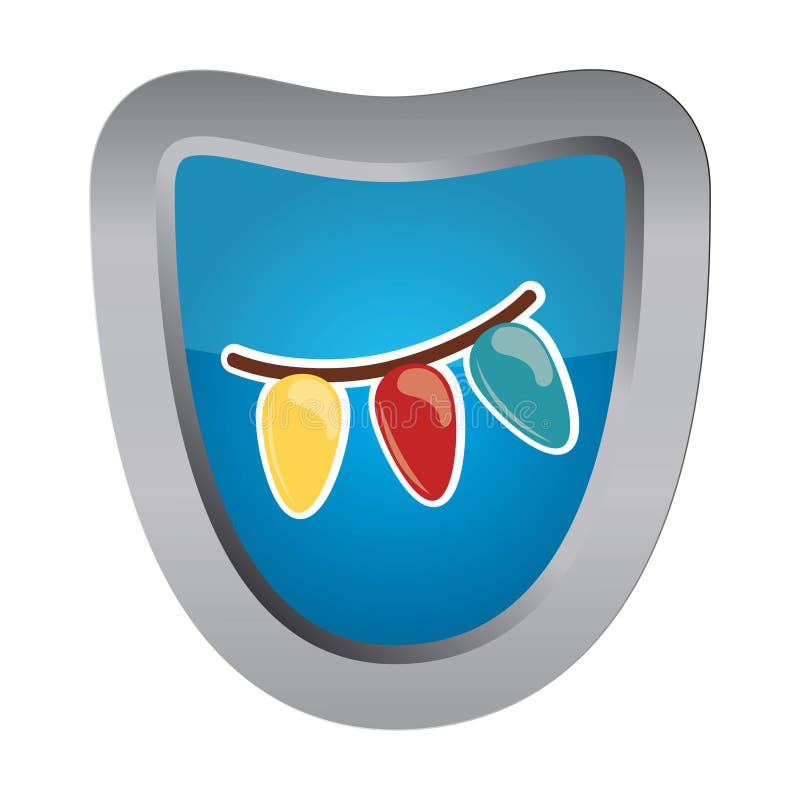 Christmas Lights Button. Vector Illustration Decorative Design Stock ...