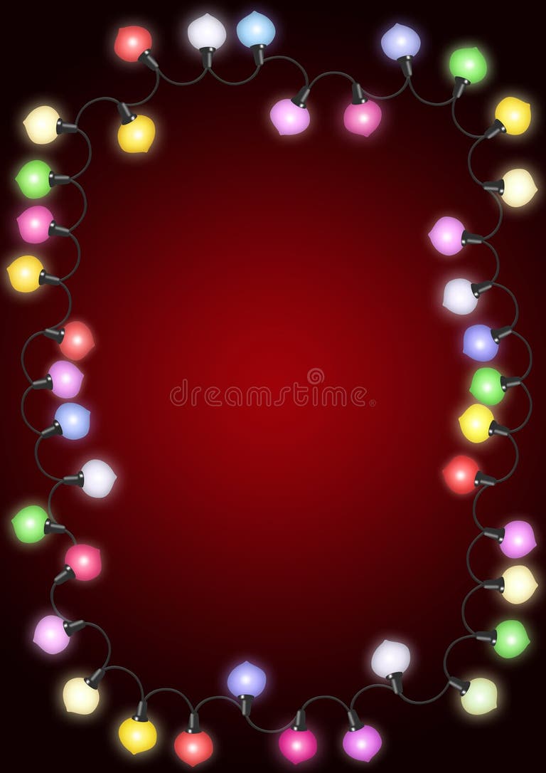 Christmas Lights Rectangle Stock Illustrations – 528 Christmas Lights ...