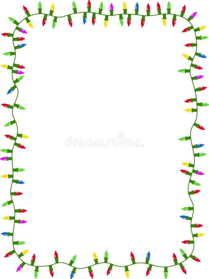 Christmas lights frame stock vector. Illustration of sizes - 17386018